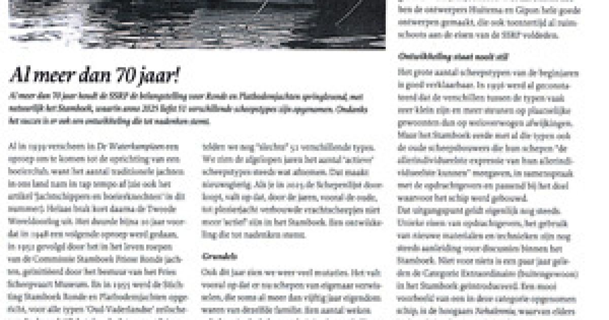 2025-7 Al meer dan 70 jaar » Stichting Stamboek Ronde en Platbodemjachten
